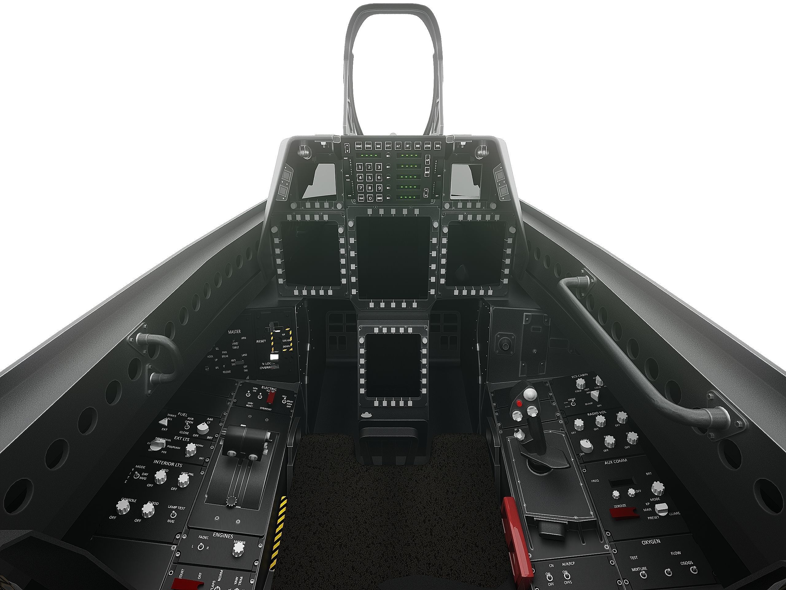 F-22 Raptor Cockpit 3D model animated | CGTrader