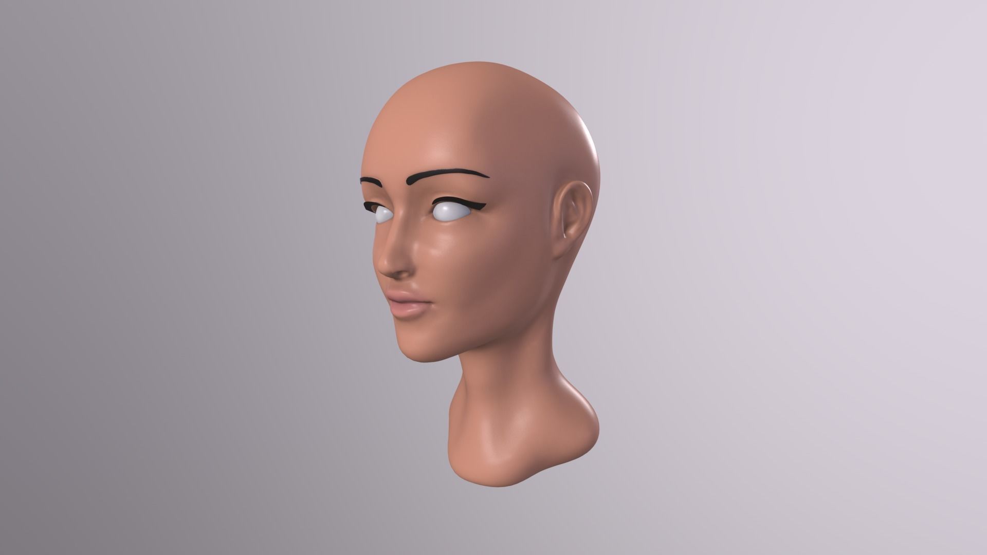 3D model Female Head Base mesh VR / AR / low-poly | CGTrader