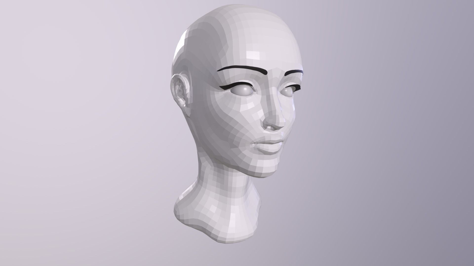 3D model Female Head Base mesh VR / AR / low-poly | CGTrader