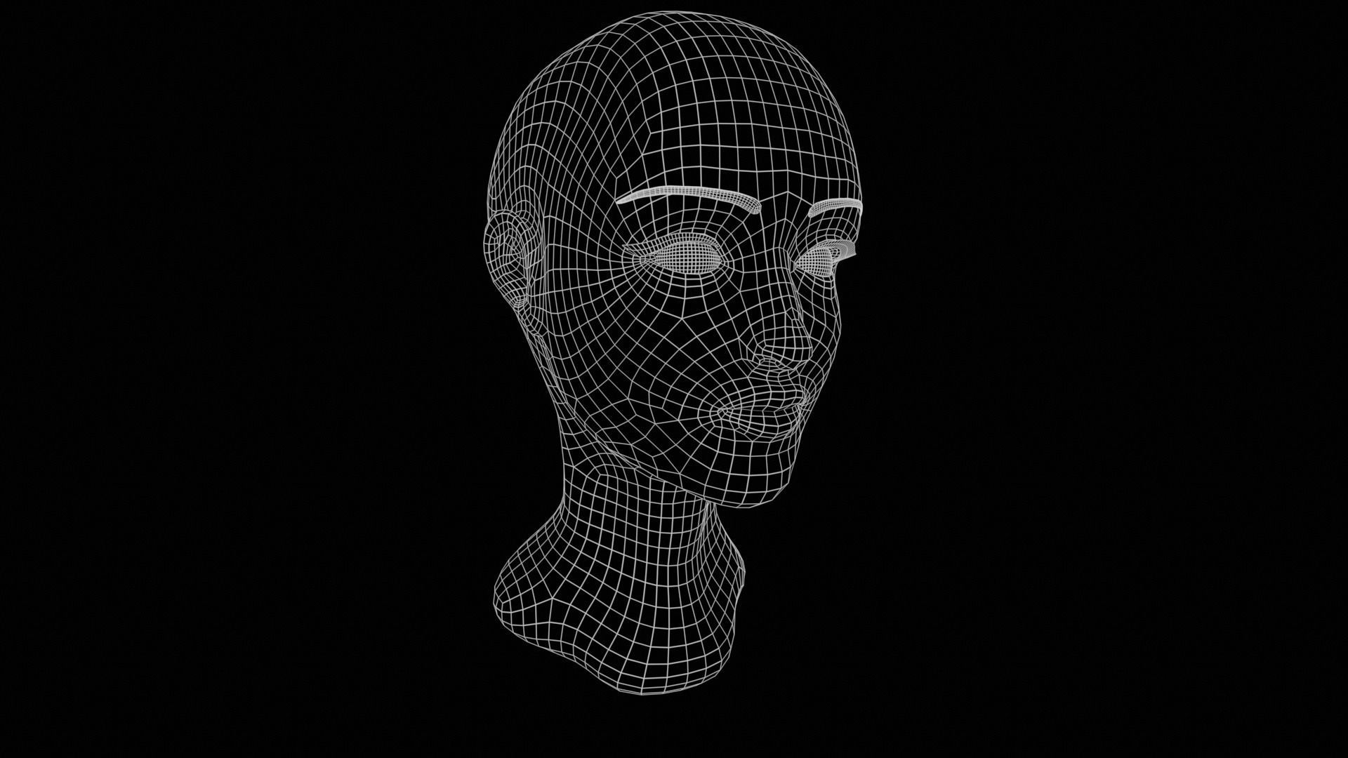 3D model Female Head Base mesh VR / AR / low-poly | CGTrader
