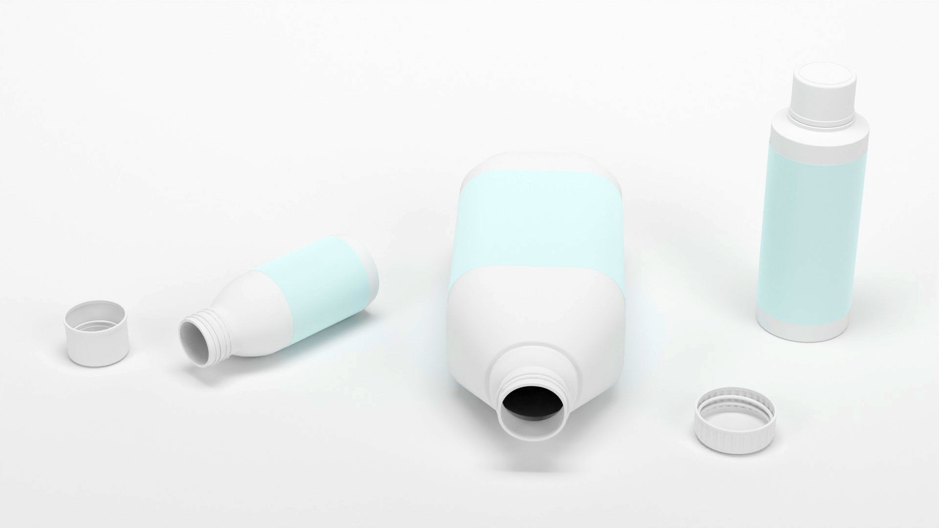3D model Chemical medical lab bottles 3D models set VR / AR / low-poly ...