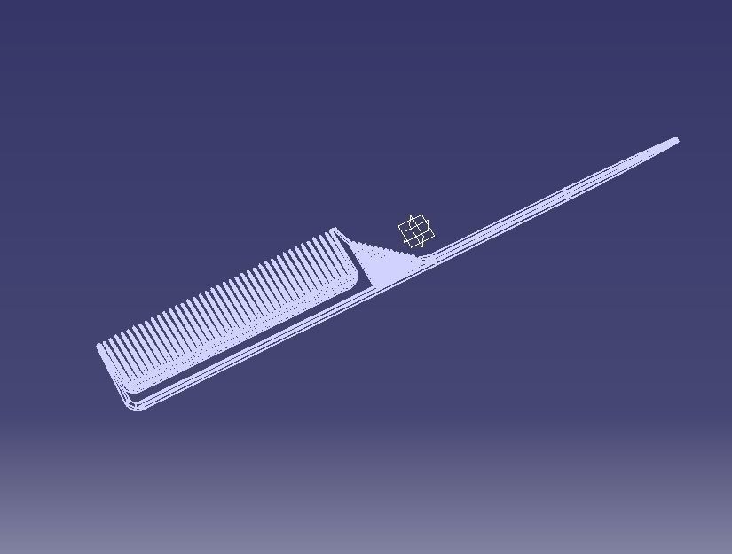 Rat Tail Hair Comb 3D model 3D printable | CGTrader