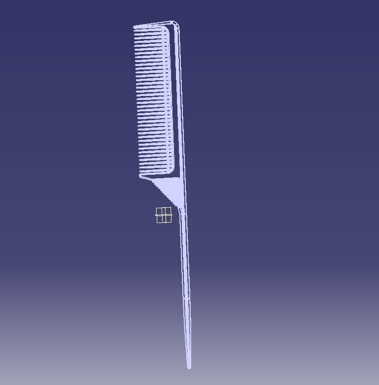 Rat Tail Hair Comb 3D model 3D printable | CGTrader