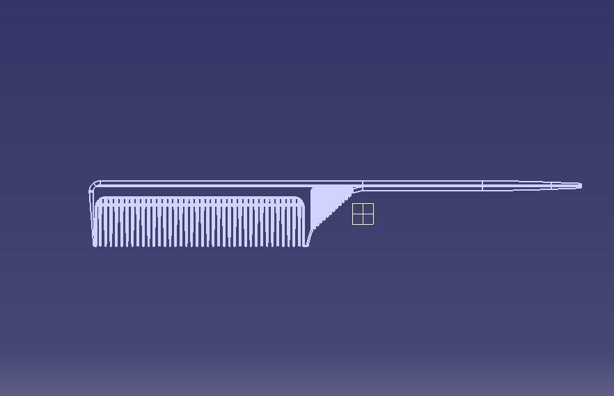 Rat Tail Hair Comb 3D model 3D printable | CGTrader