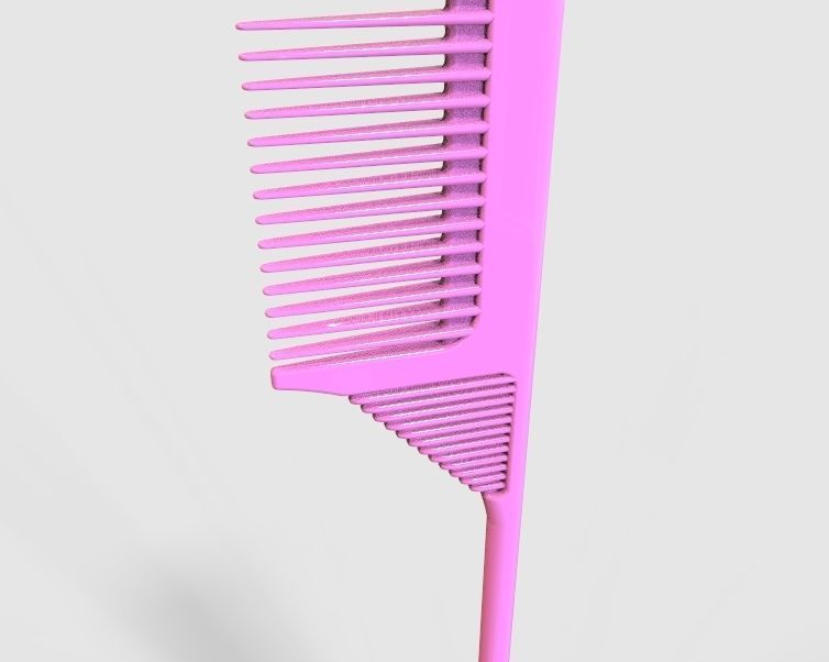 Rat Tail Hair Comb 3D model 3D printable | CGTrader