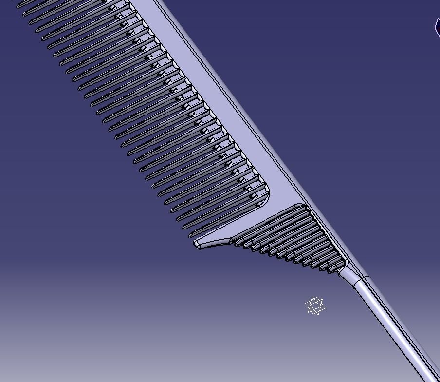 Rat Tail Hair Comb 3D model 3D printable | CGTrader