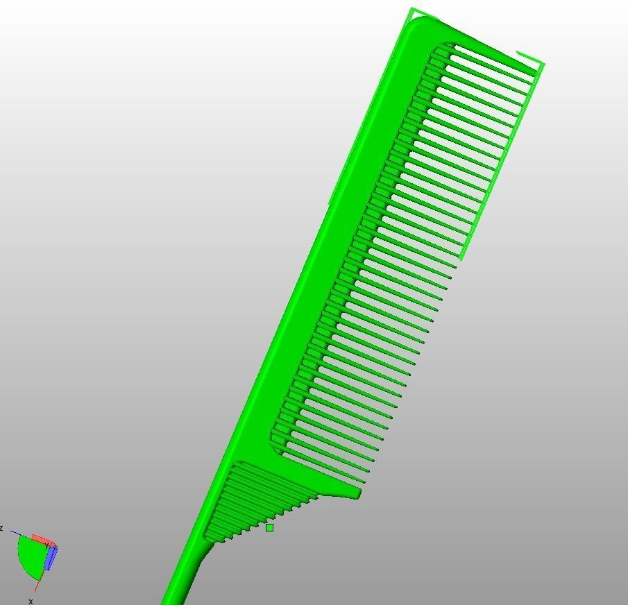 Rat Tail Hair Comb 3D model 3D printable | CGTrader