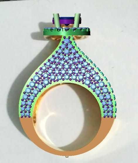 Diamond ring with invisible setting solitaire 3D model 3D printable ...