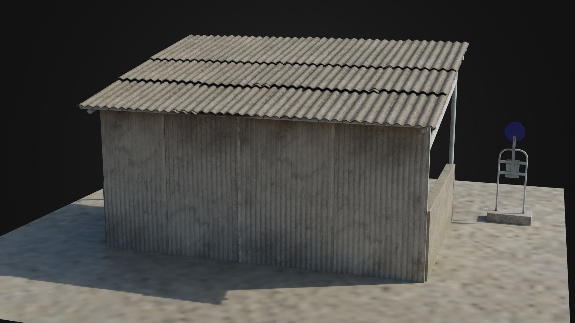 3D model Old Japanese Bus Stop VR / AR / low-poly | CGTrader