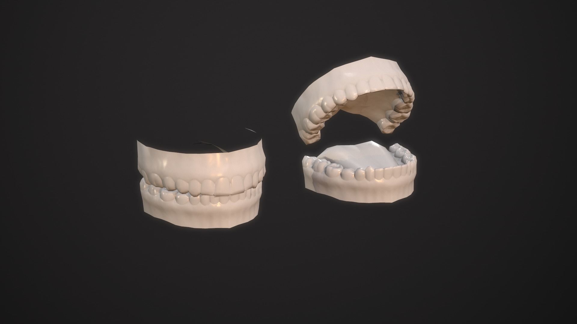3D model Low Poly Stylized Teeth VR / AR / low-poly | CGTrader