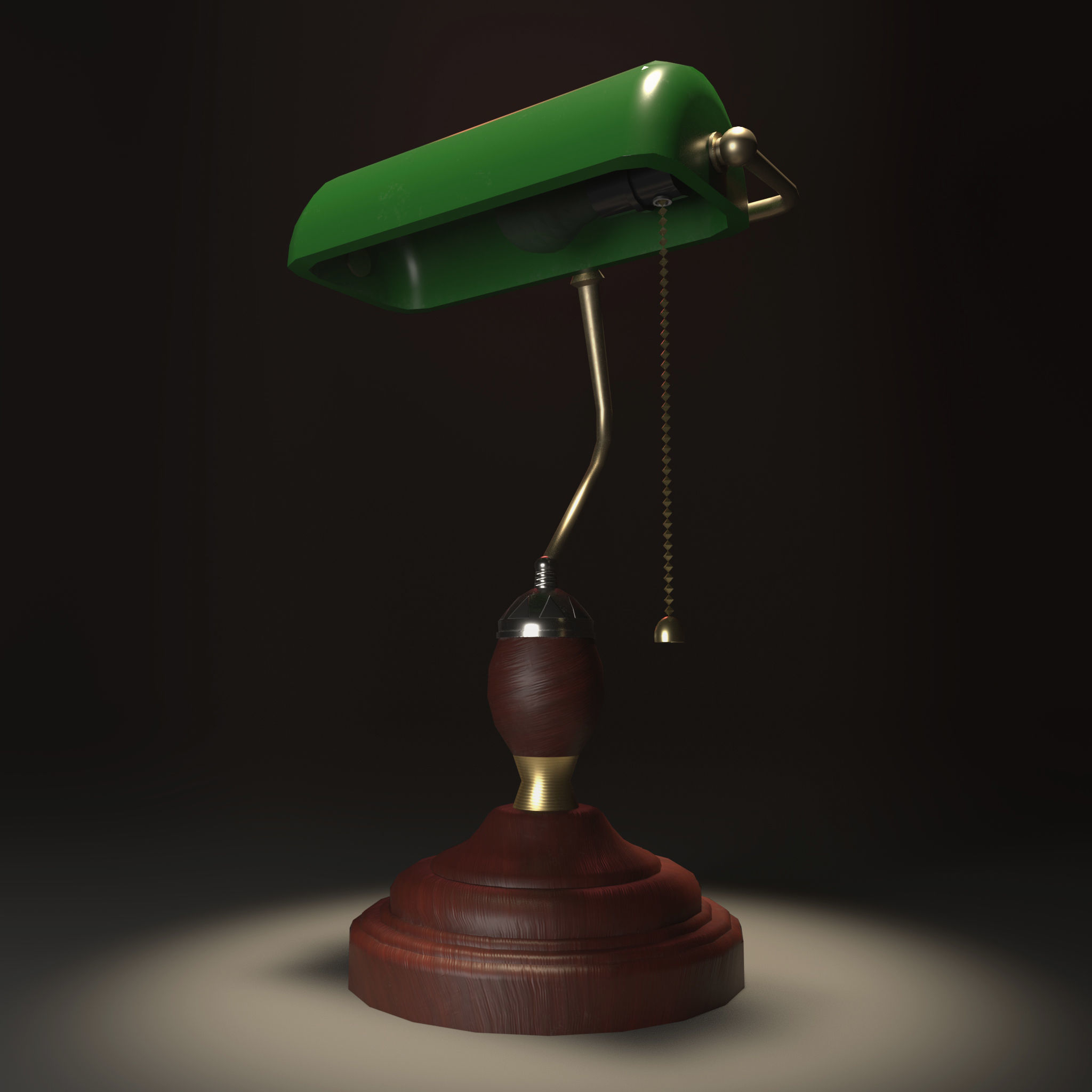 Banker Lamp Low Poly free VR / AR / low-poly 3D model | CGTrader