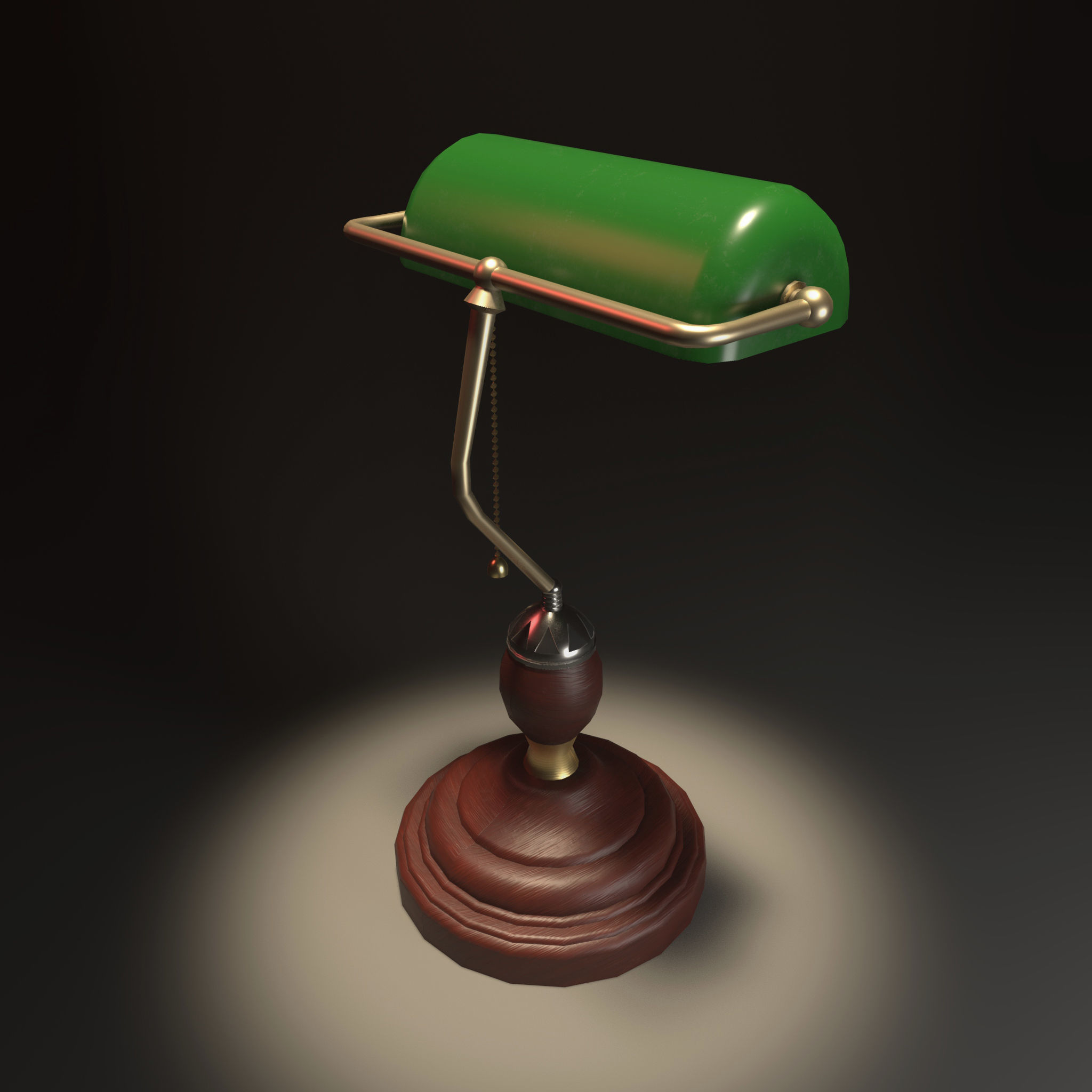 Banker Lamp Low Poly free VR / AR / low-poly 3D model | CGTrader