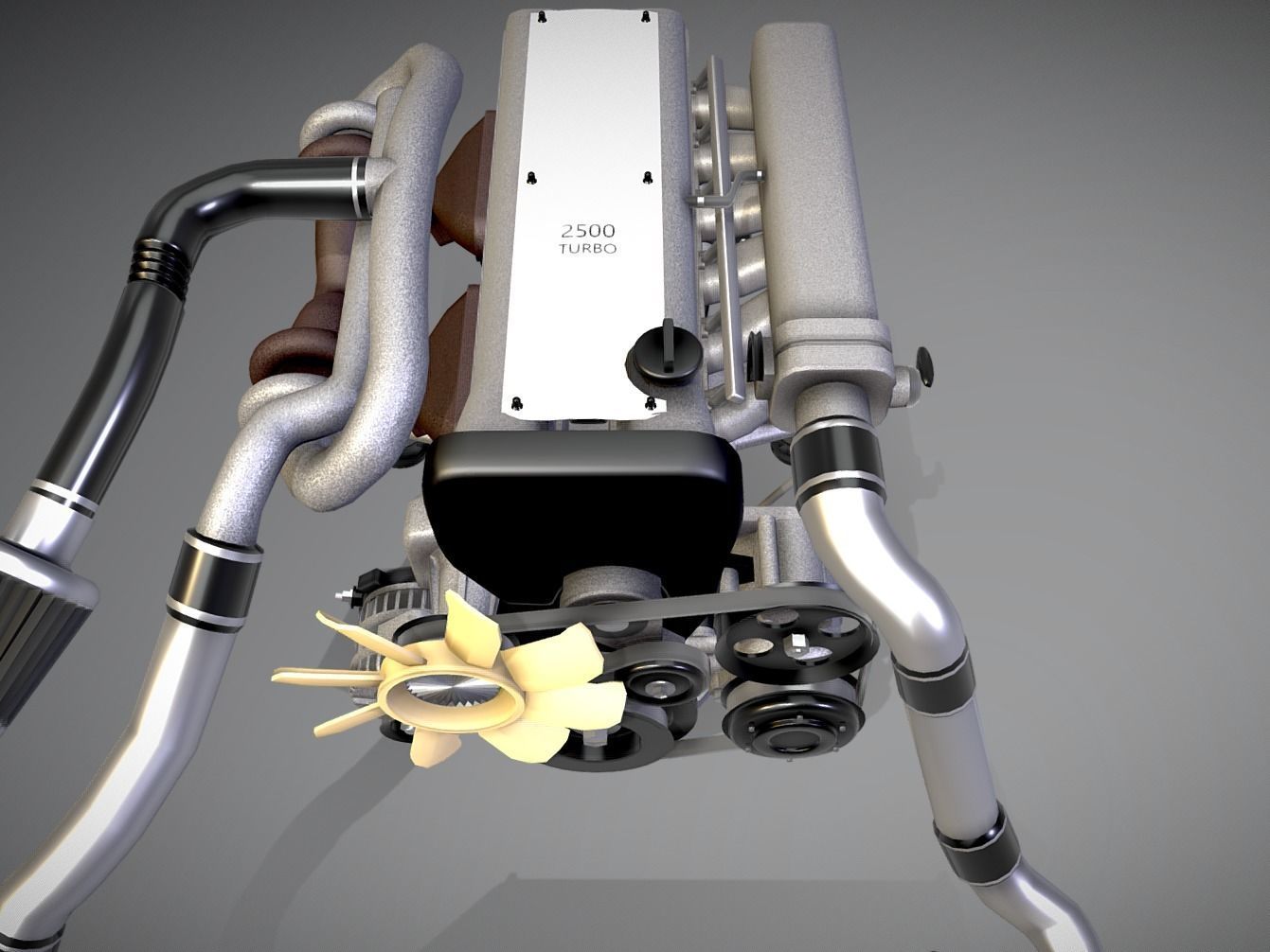 3D model Engine Inline 6 cylinders Animated VR / AR / low-poly | CGTrader