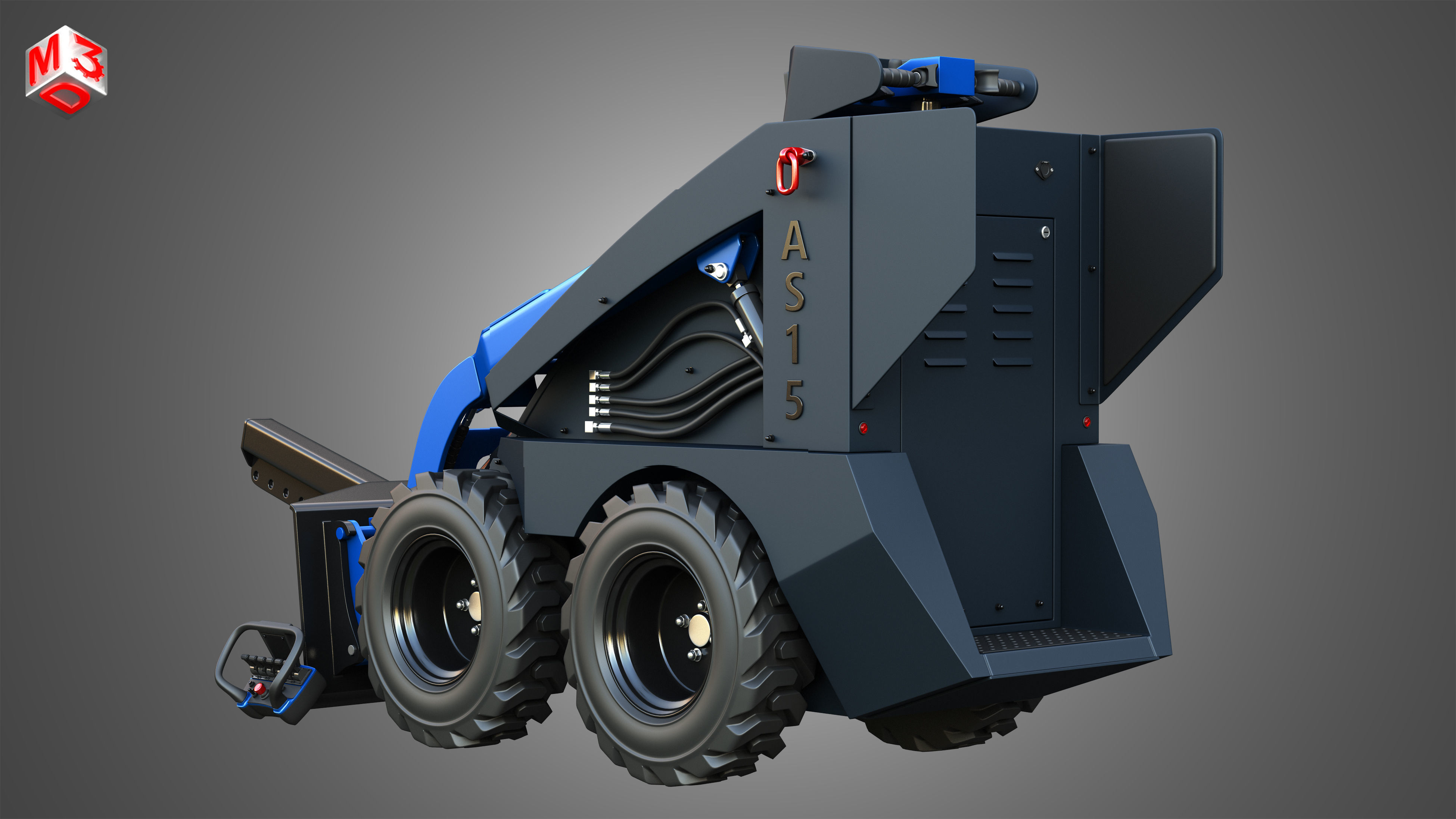 AS15 - Mini Skid Steer - Lifting Arm 3D model | CGTrader