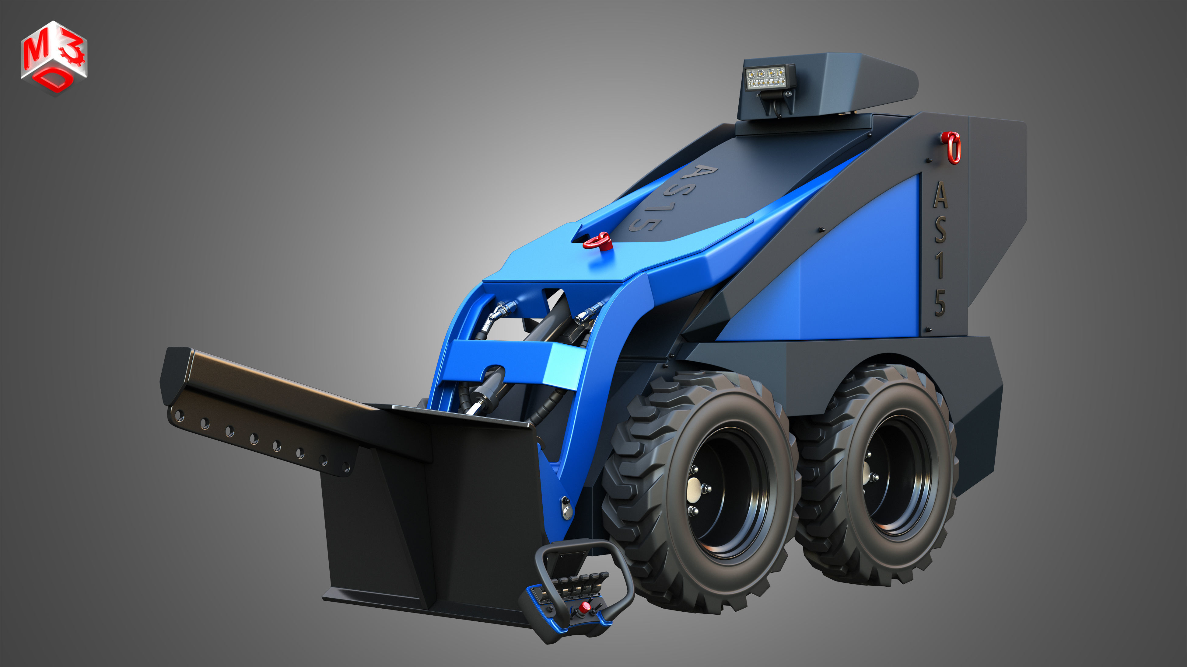 AS15 - Mini Skid Steer - Lifting Arm 3D model | CGTrader