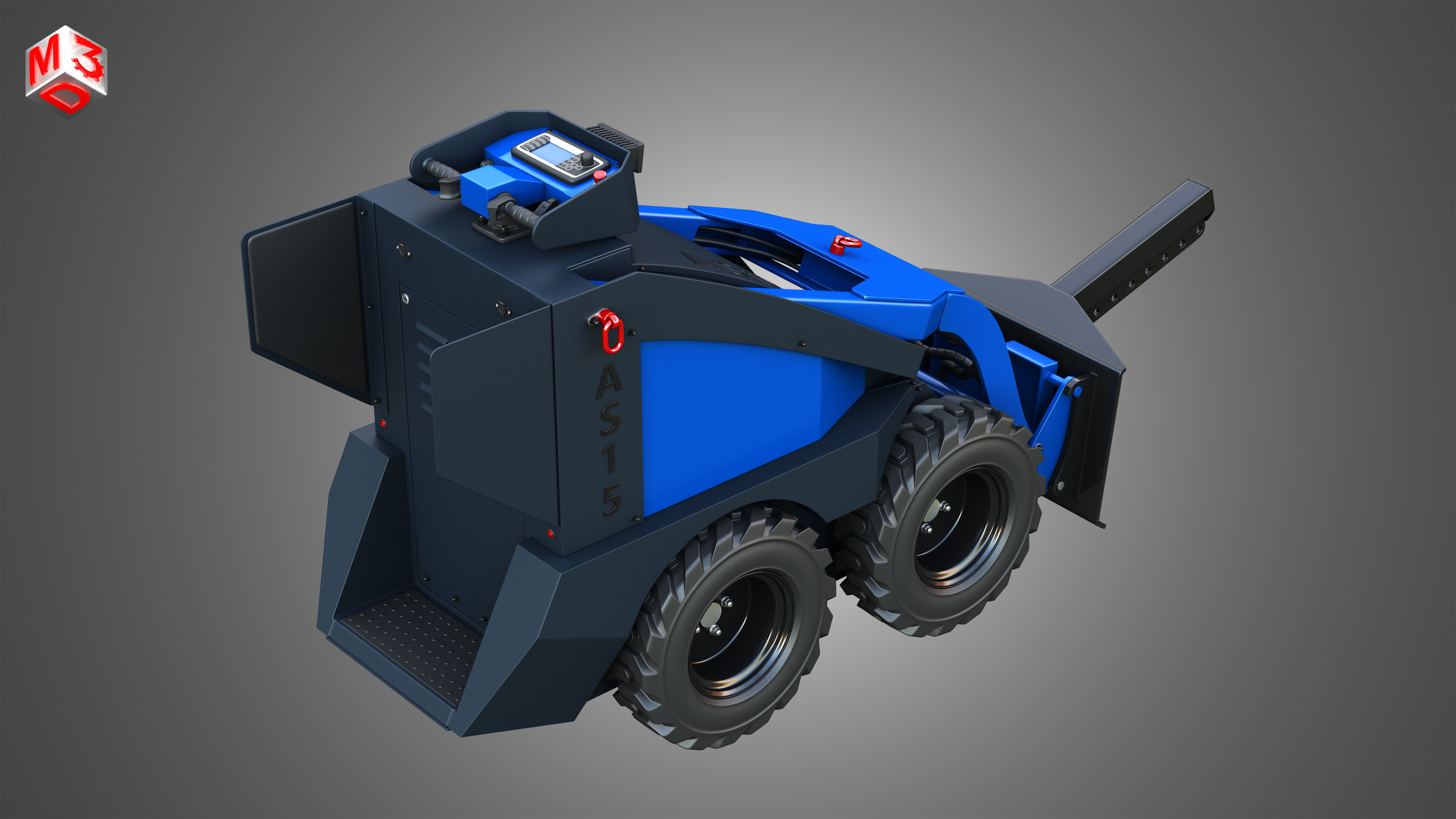 AS15 - Mini Skid Steer - Lifting Arm 3D model | CGTrader