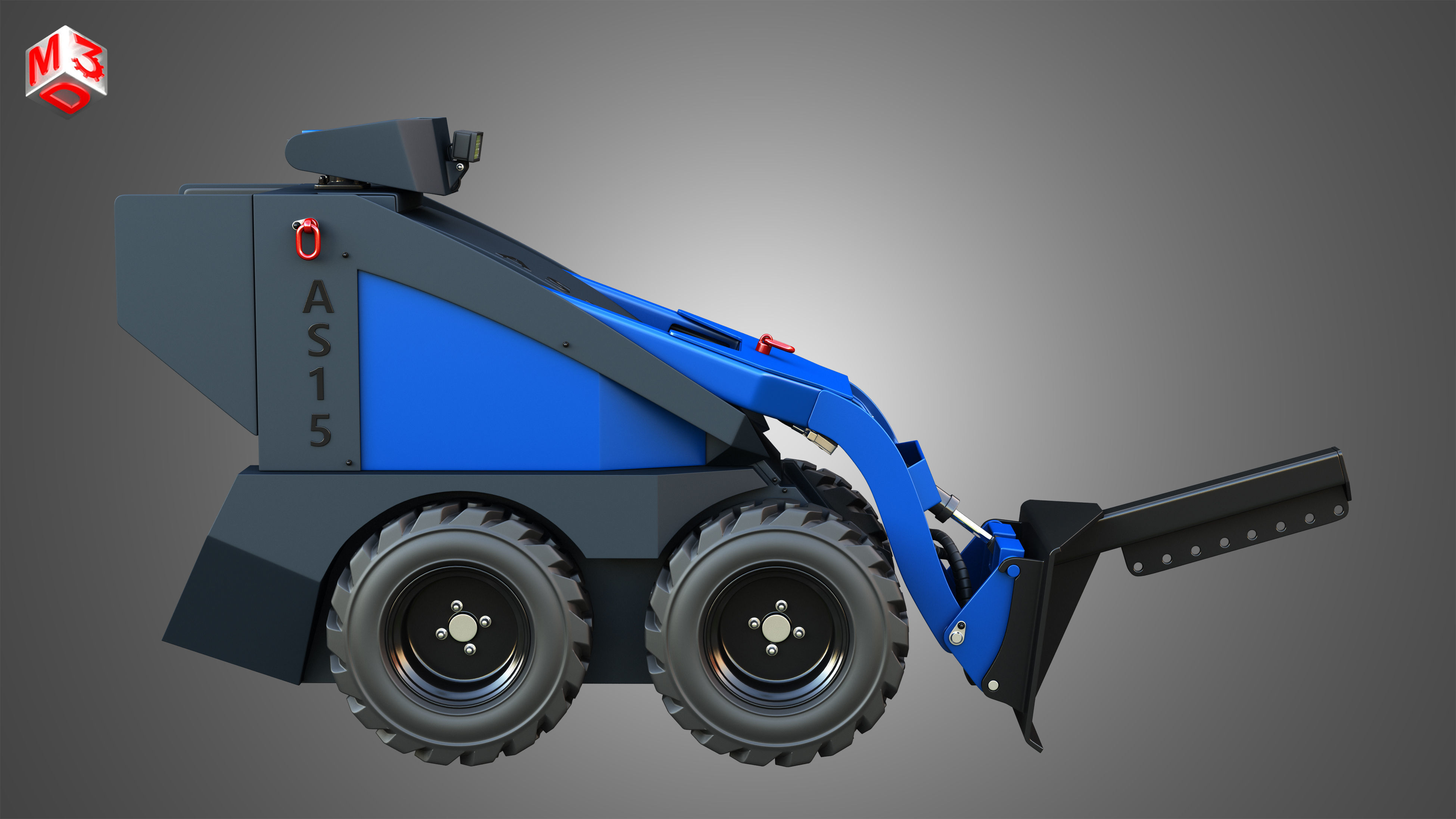 AS15 - Mini Skid Steer - Lifting Arm 3D model | CGTrader