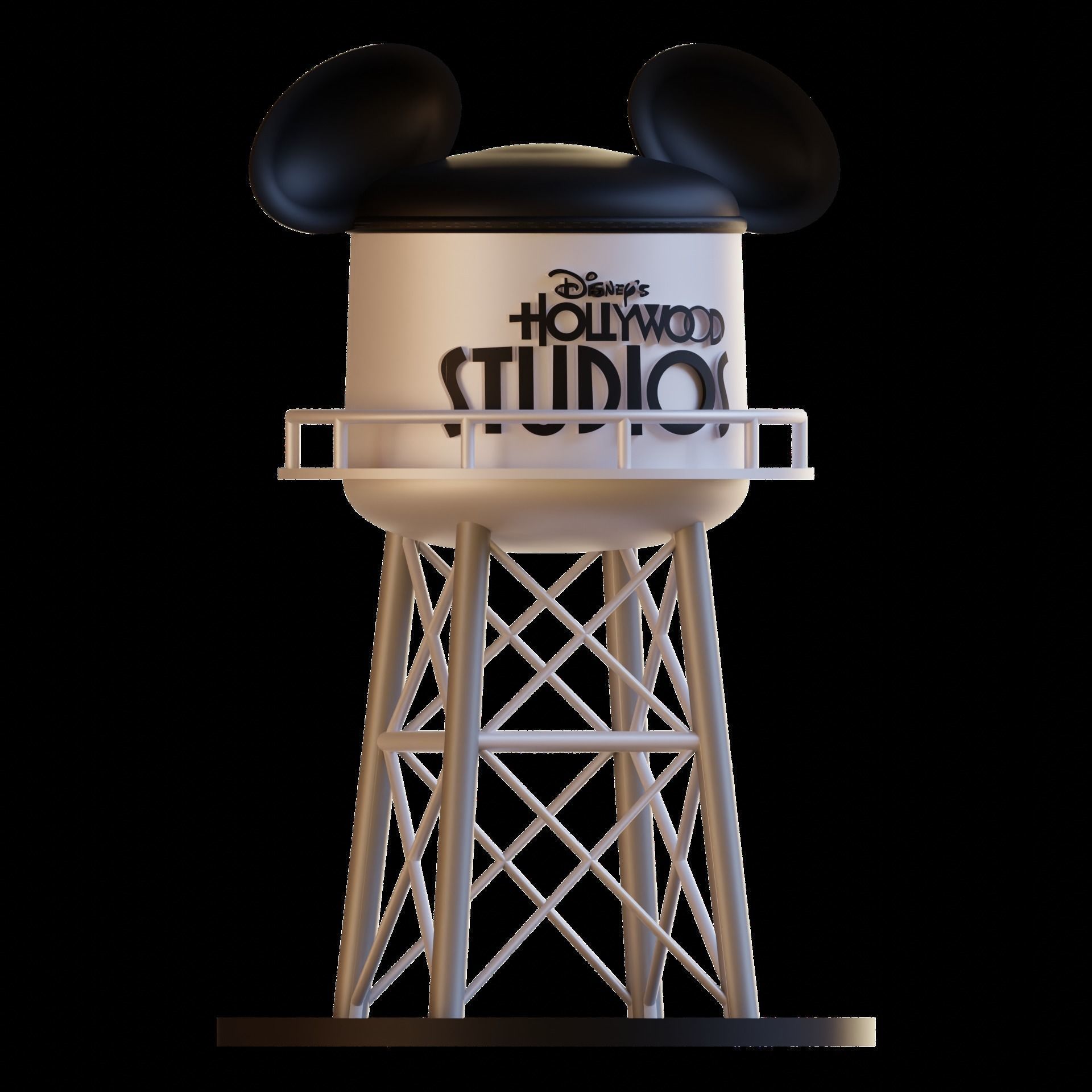 Earfull tower Hollywood Studios water tower 3D model 3D printable ...