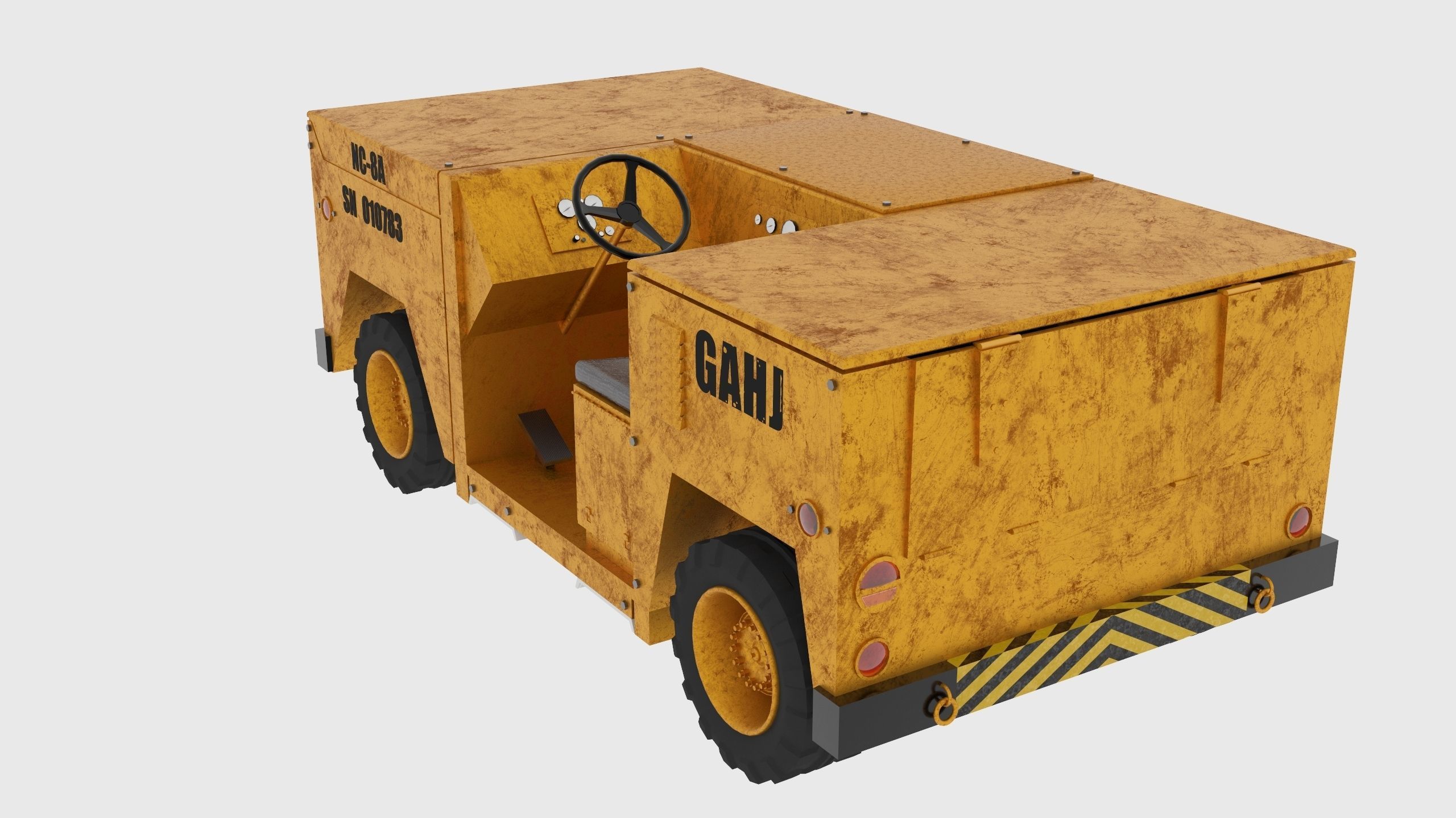 3D model US Navy Aircraft NC-8A Mobile Electric Power Plant Tractor VR ...