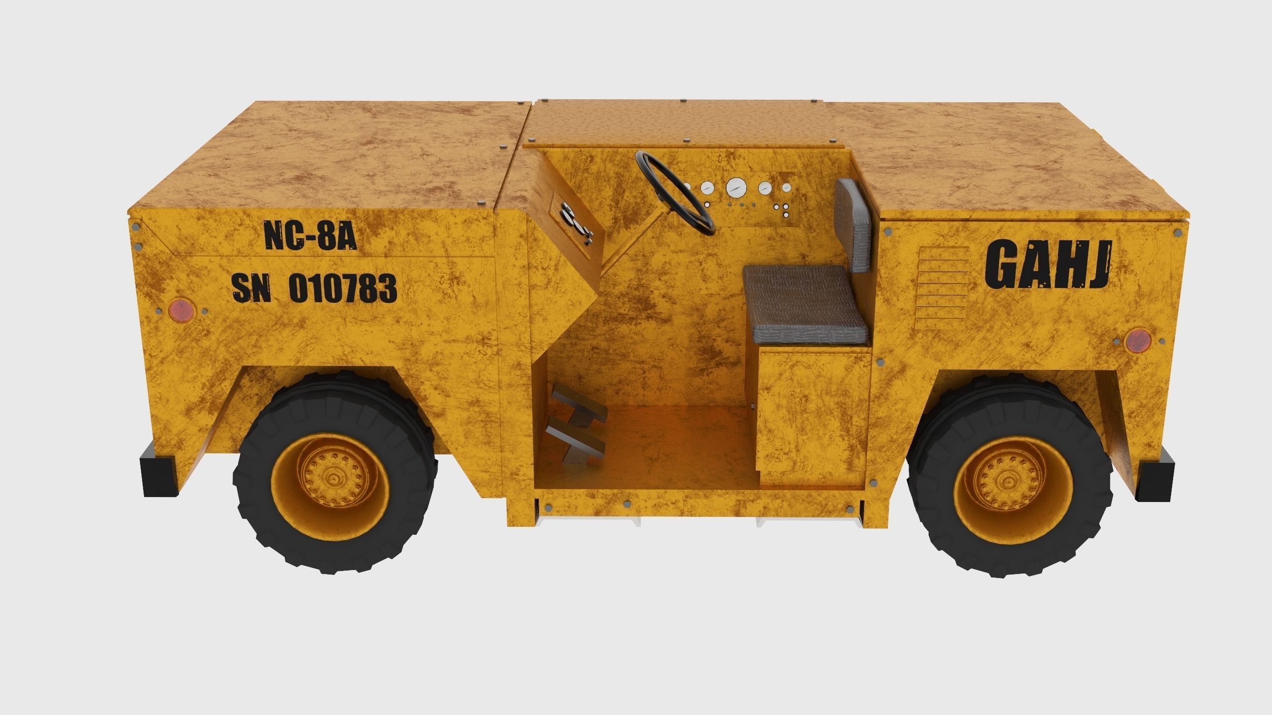 3D model US Navy Aircraft NC-8A Mobile Electric Power Plant Tractor VR ...