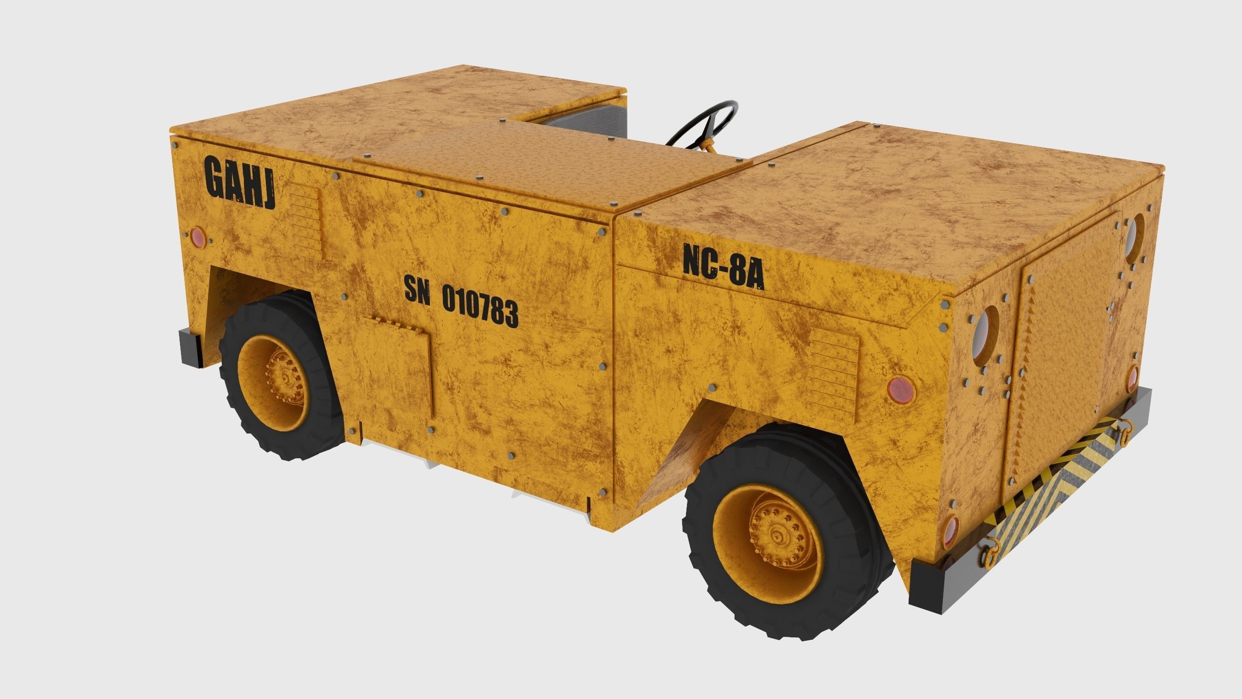 3D model US Navy Aircraft NC-8A Mobile Electric Power Plant Tractor VR ...