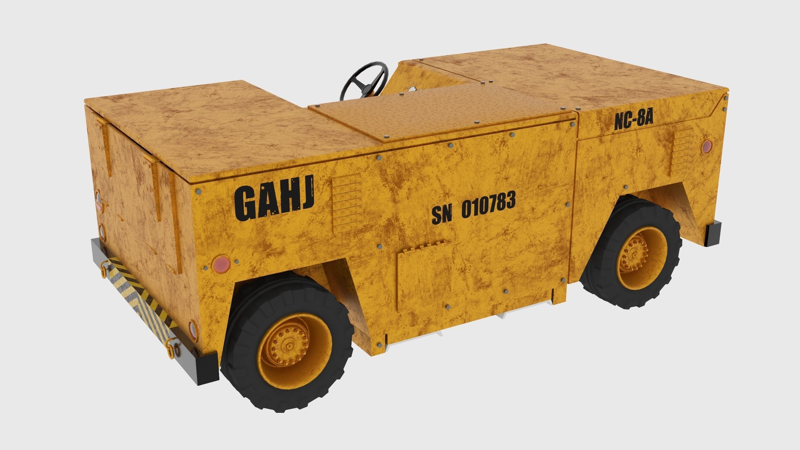 3D model US Navy Aircraft NC-8A Mobile Electric Power Plant Tractor VR ...