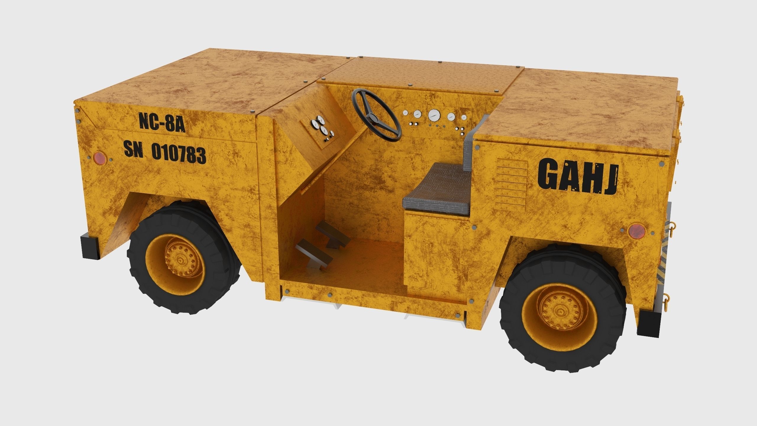 3D model US Navy Aircraft NC-8A Mobile Electric Power Plant Tractor VR ...