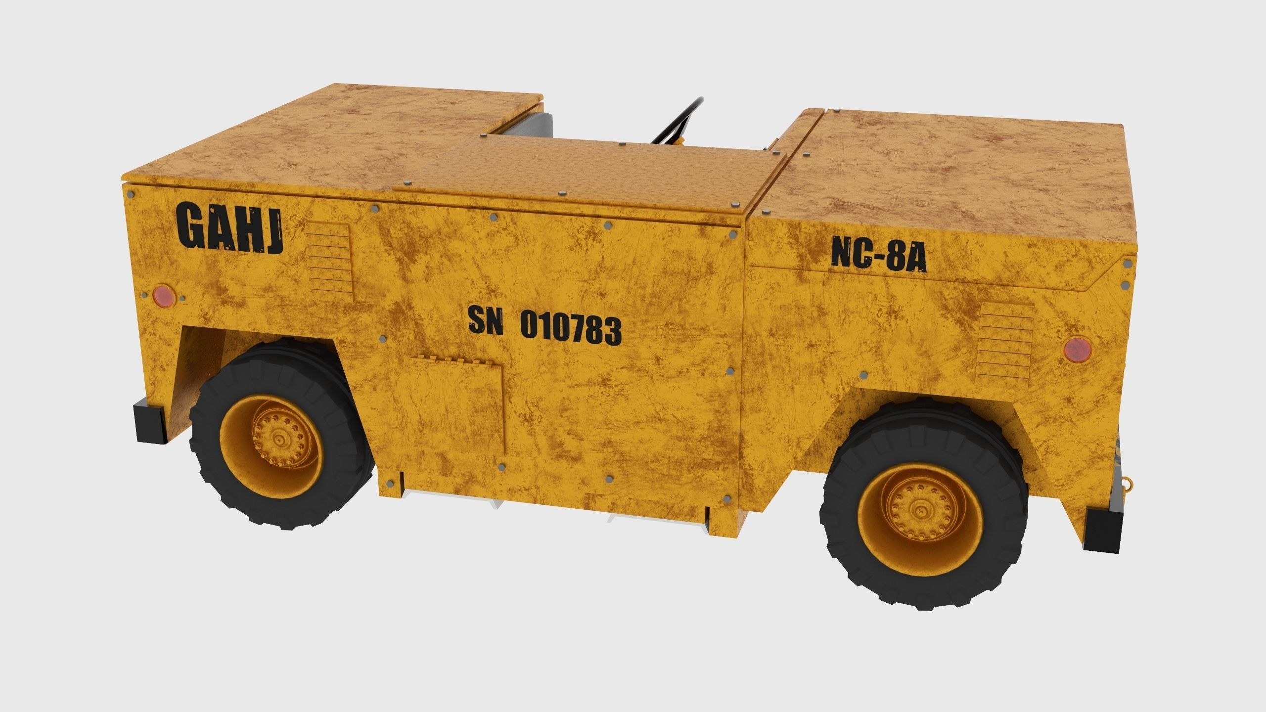 3D model US Navy Aircraft NC-8A Mobile Electric Power Plant Tractor VR ...