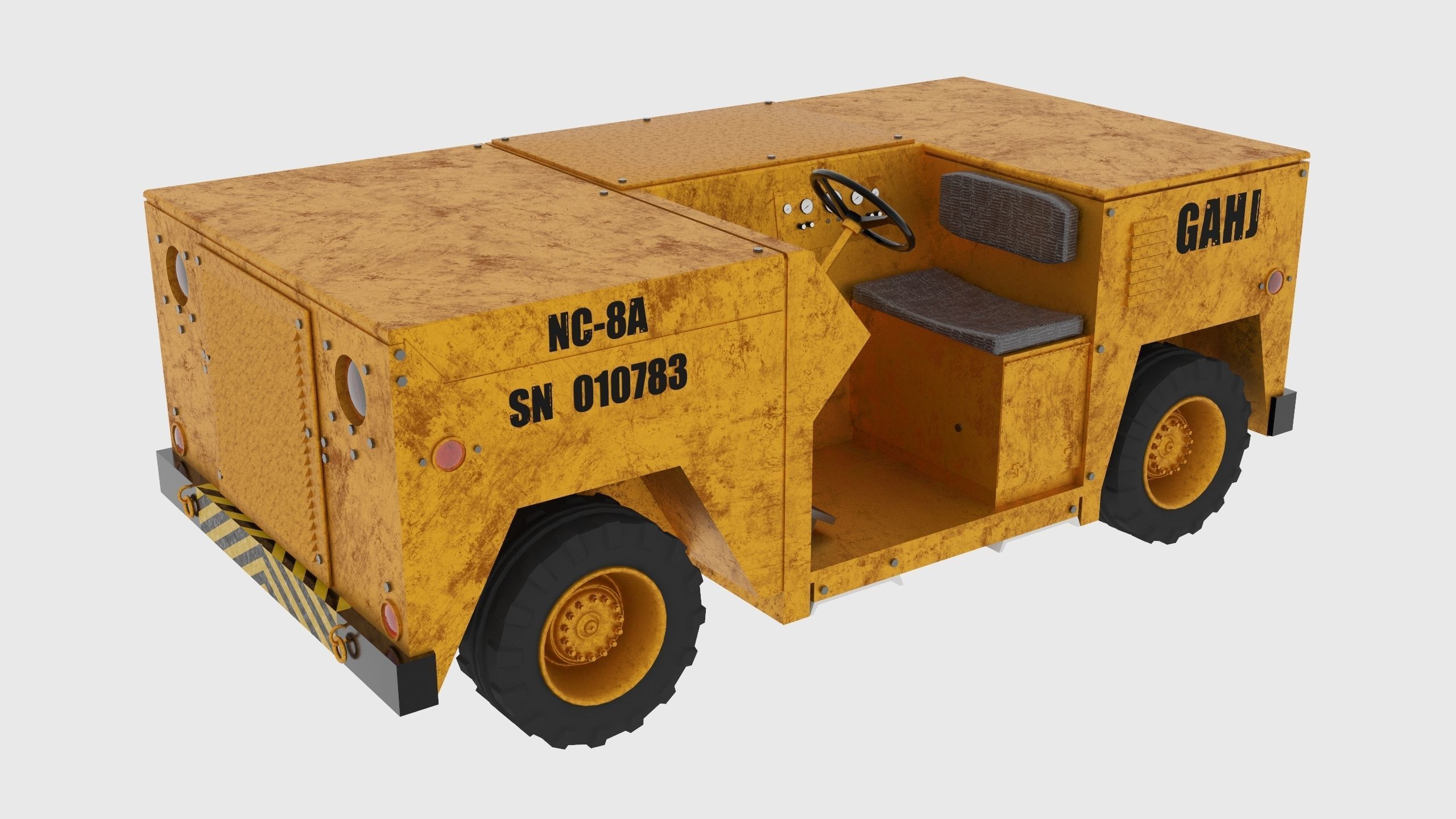 3D model US Navy Aircraft NC-8A Mobile Electric Power Plant Tractor VR ...