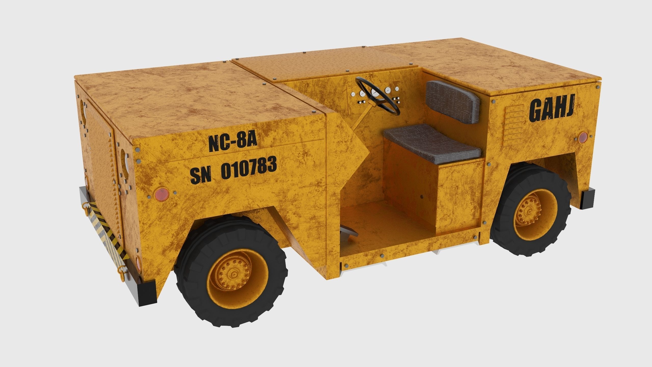 3D model US Navy Aircraft NC-8A Mobile Electric Power Plant Tractor VR ...
