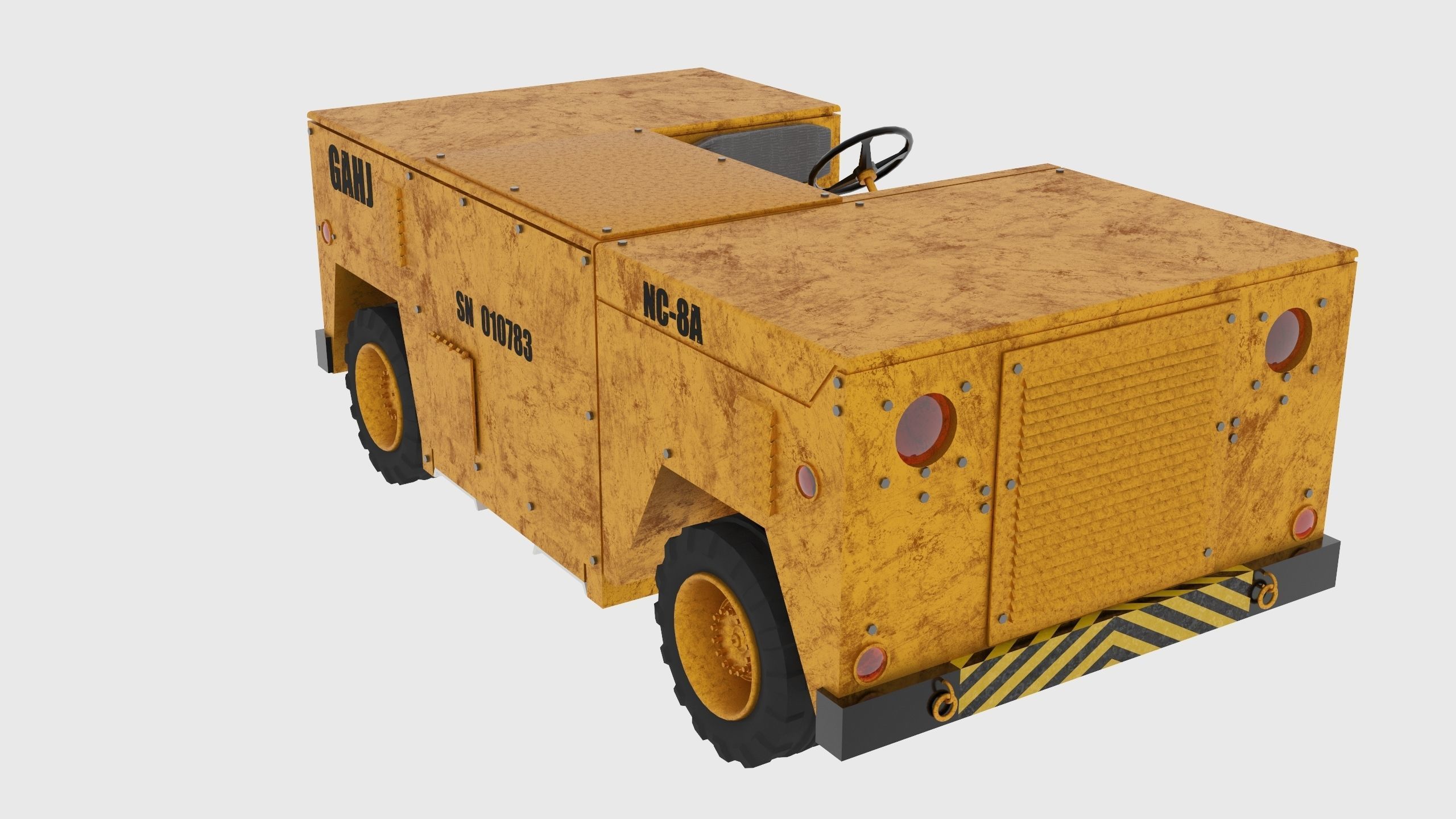 3D model US Navy Aircraft NC-8A Mobile Electric Power Plant Tractor VR ...