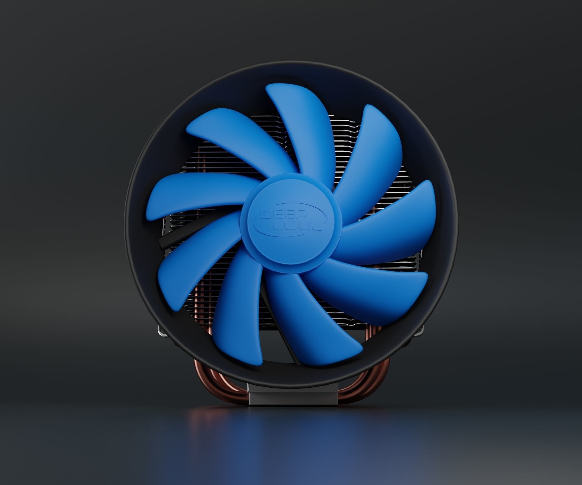CPU cooler GammaX 300 3D model animated | CGTrader