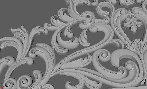 bed carved 3D model | CGTrader