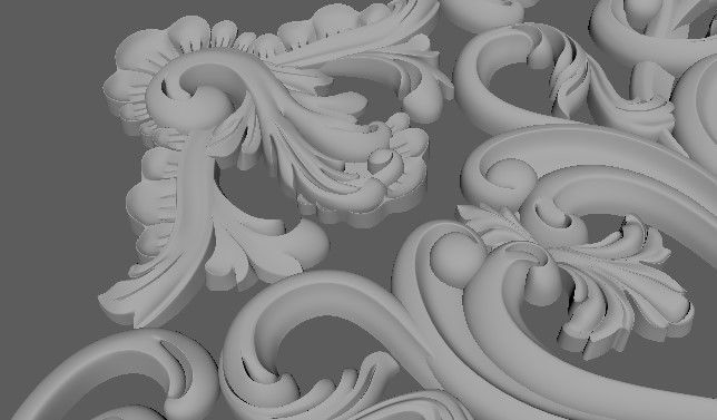 bed carved 3D model | CGTrader