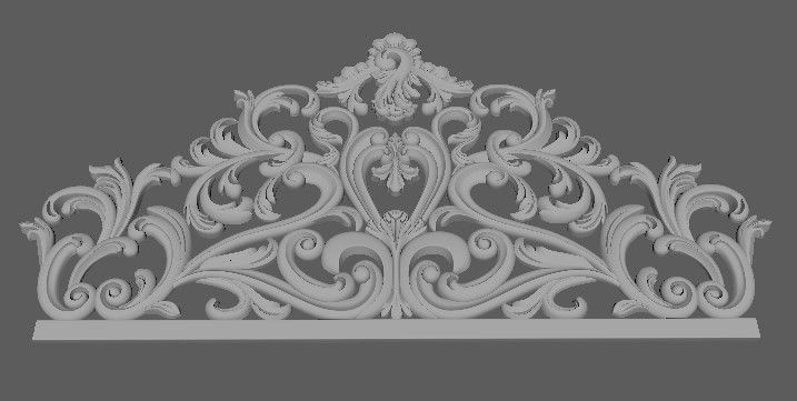bed carved 3D model | CGTrader