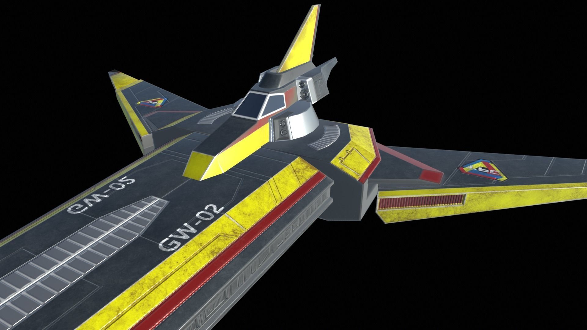 3D model GUTS WING 2 ultrman tiga plane aircraft Low-poly 3D model VR ...