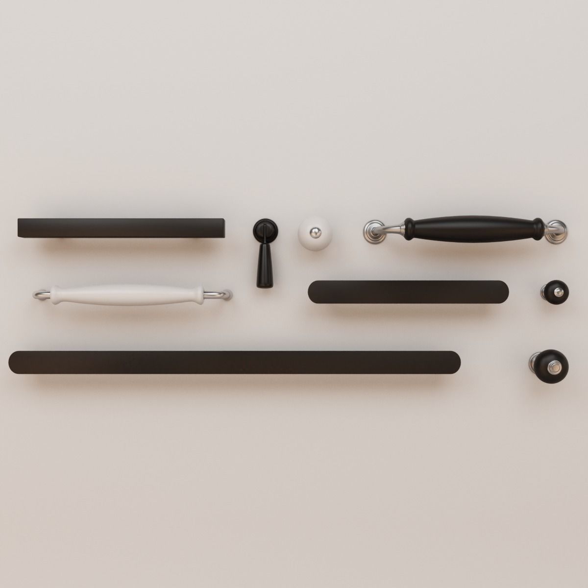 Ikea Handles and Knobs pack3 3D model | CGTrader