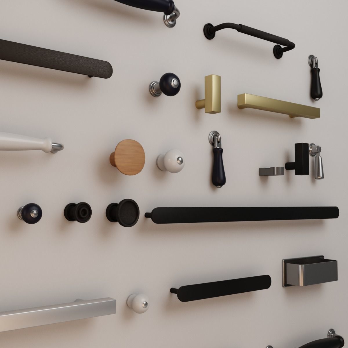 Ikea Handles and Knobs pack3 3D model | CGTrader