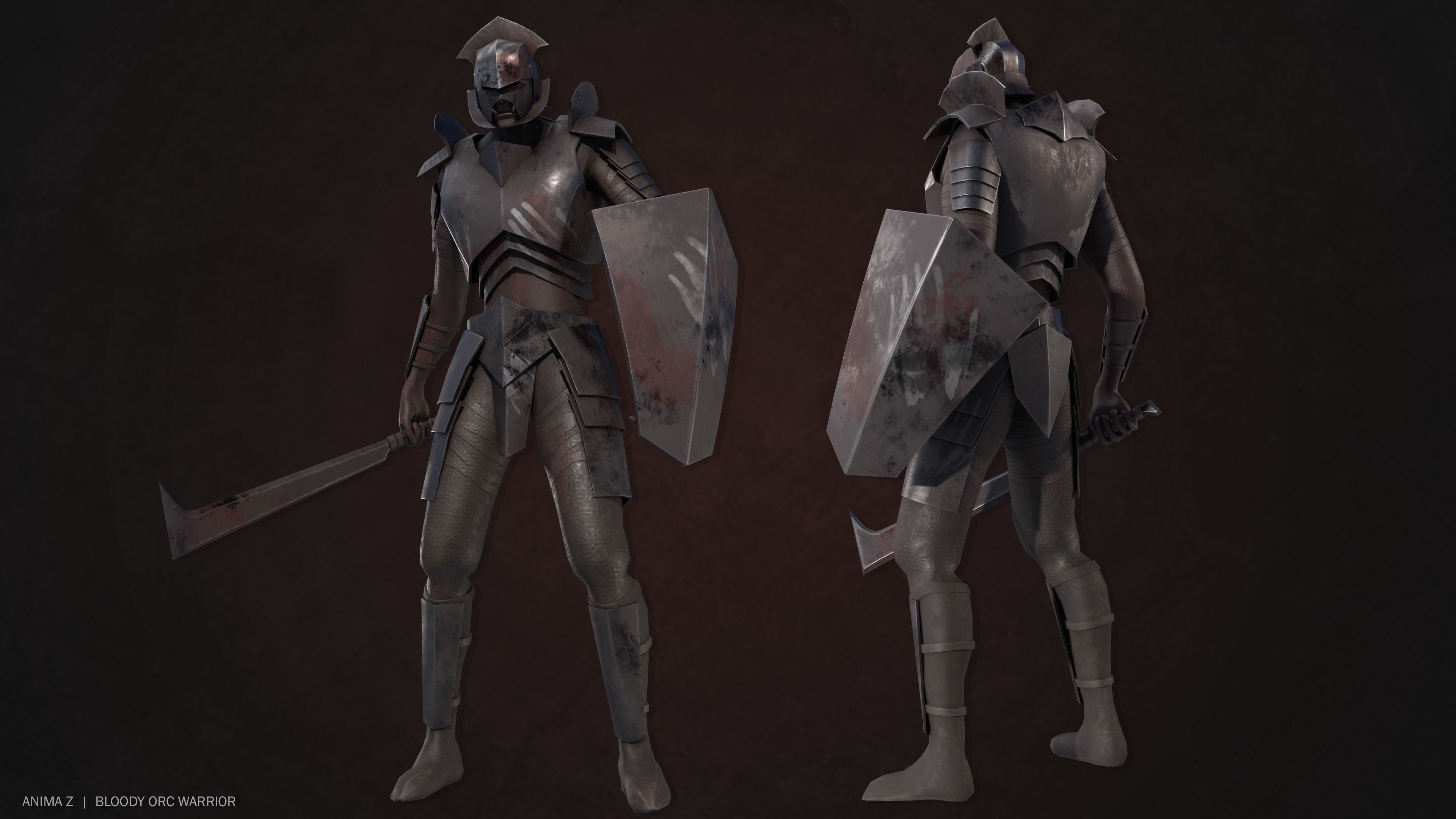 3D model Bloody Orc VR / AR / low-poly | CGTrader