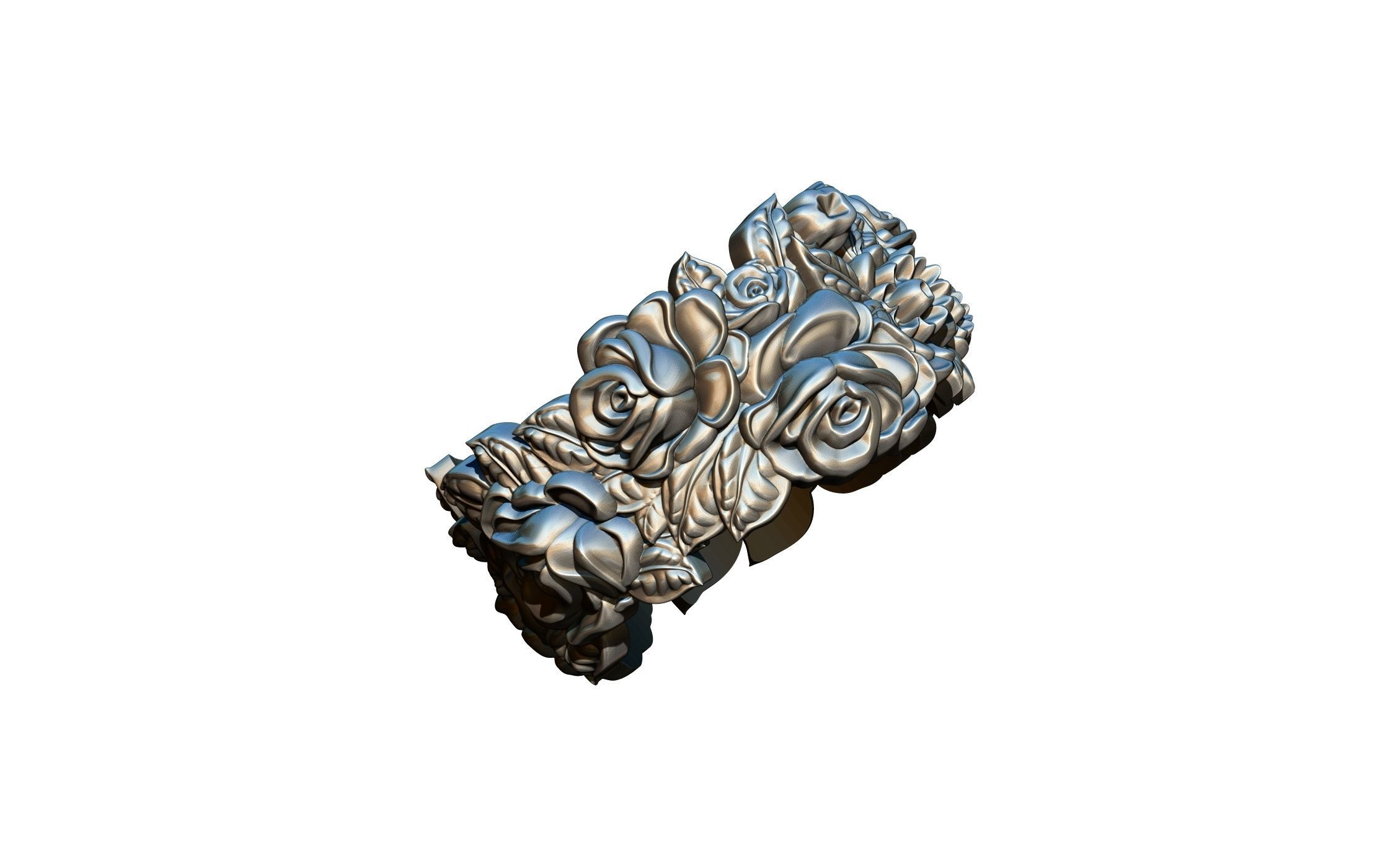 HighDetailed unique flower Rose ring 3D model 3D printable | CGTrader