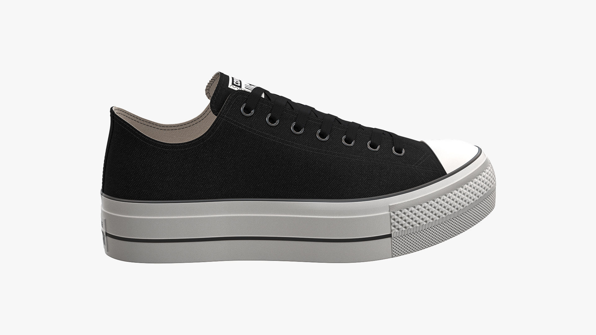 Chuck Taylor All Star Lift Platform Low Top Black 3D model | CGTrader