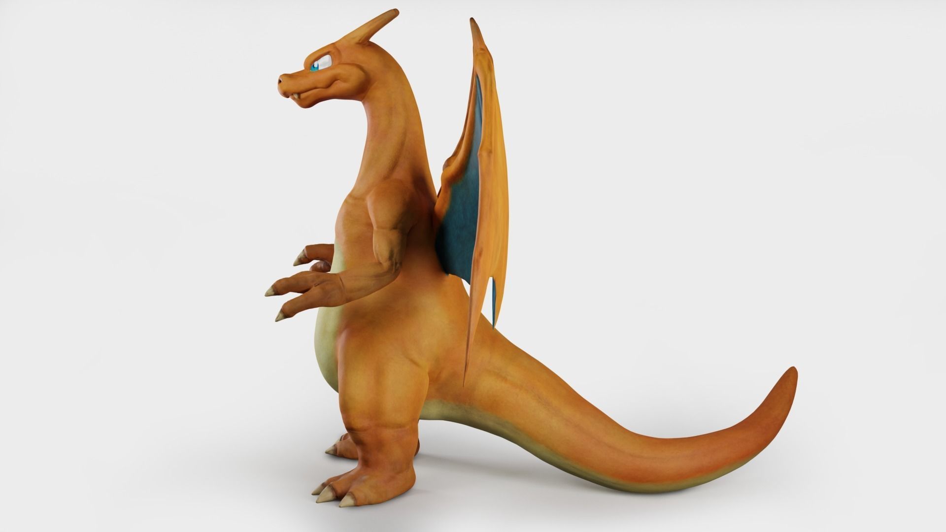 Charizard orange dragon 3D model rigged | CGTrader