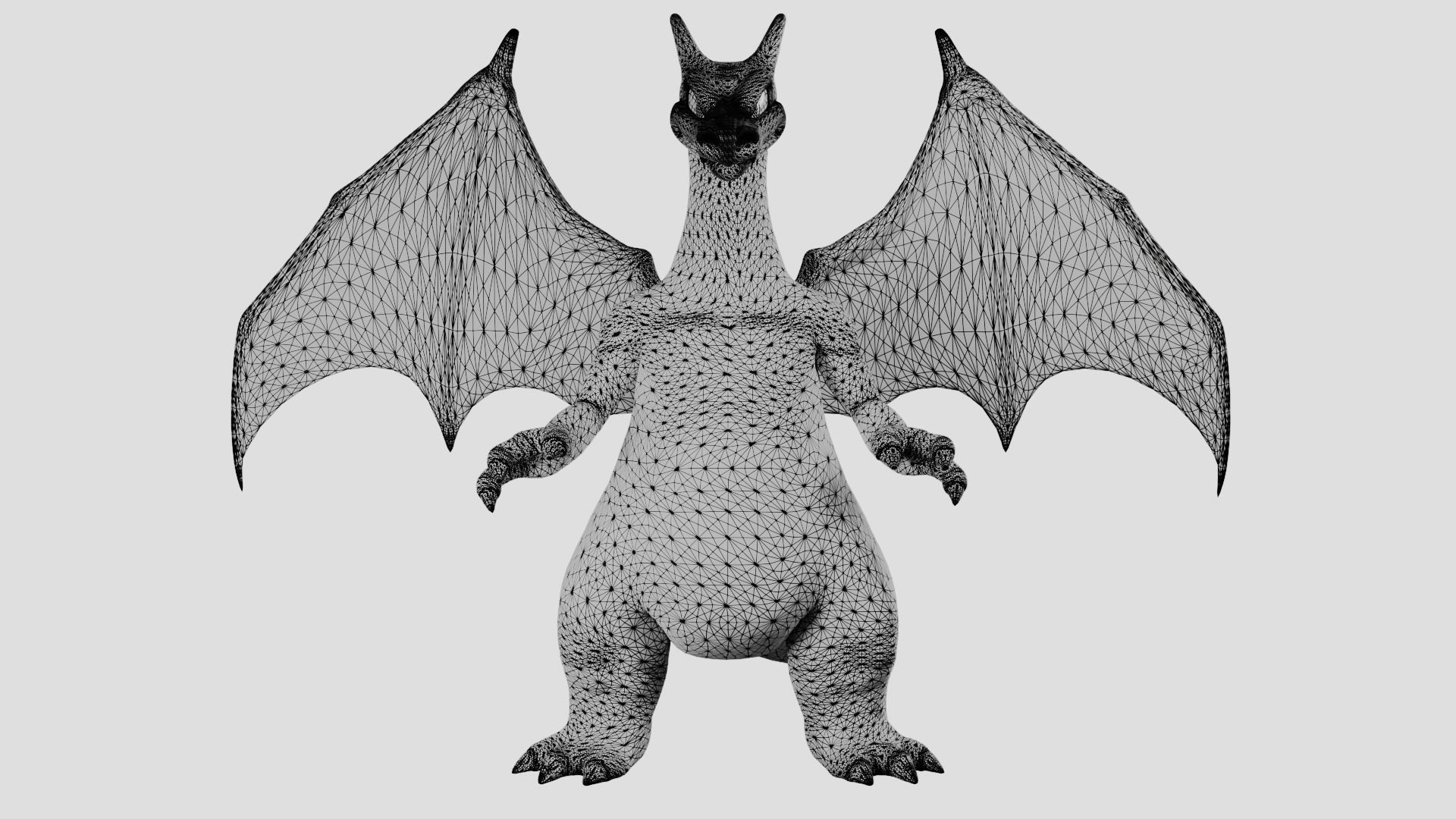 Charizard orange dragon 3D model rigged | CGTrader