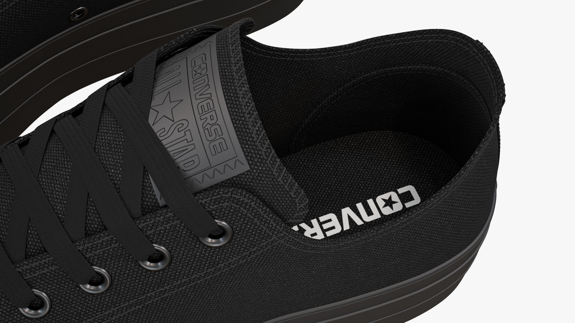 Chuck Taylor All Star Lift Platform Low Top Mono Black 3D model | CGTrader