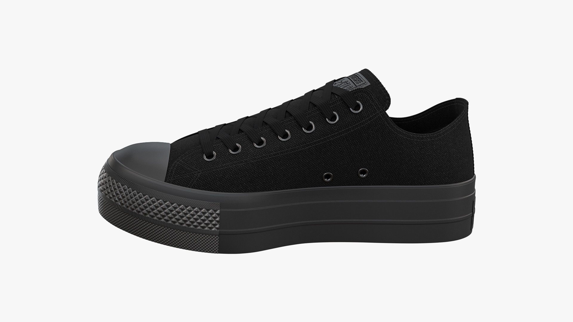 Chuck Taylor All Star Lift Platform Low Top Mono Black 3D model | CGTrader