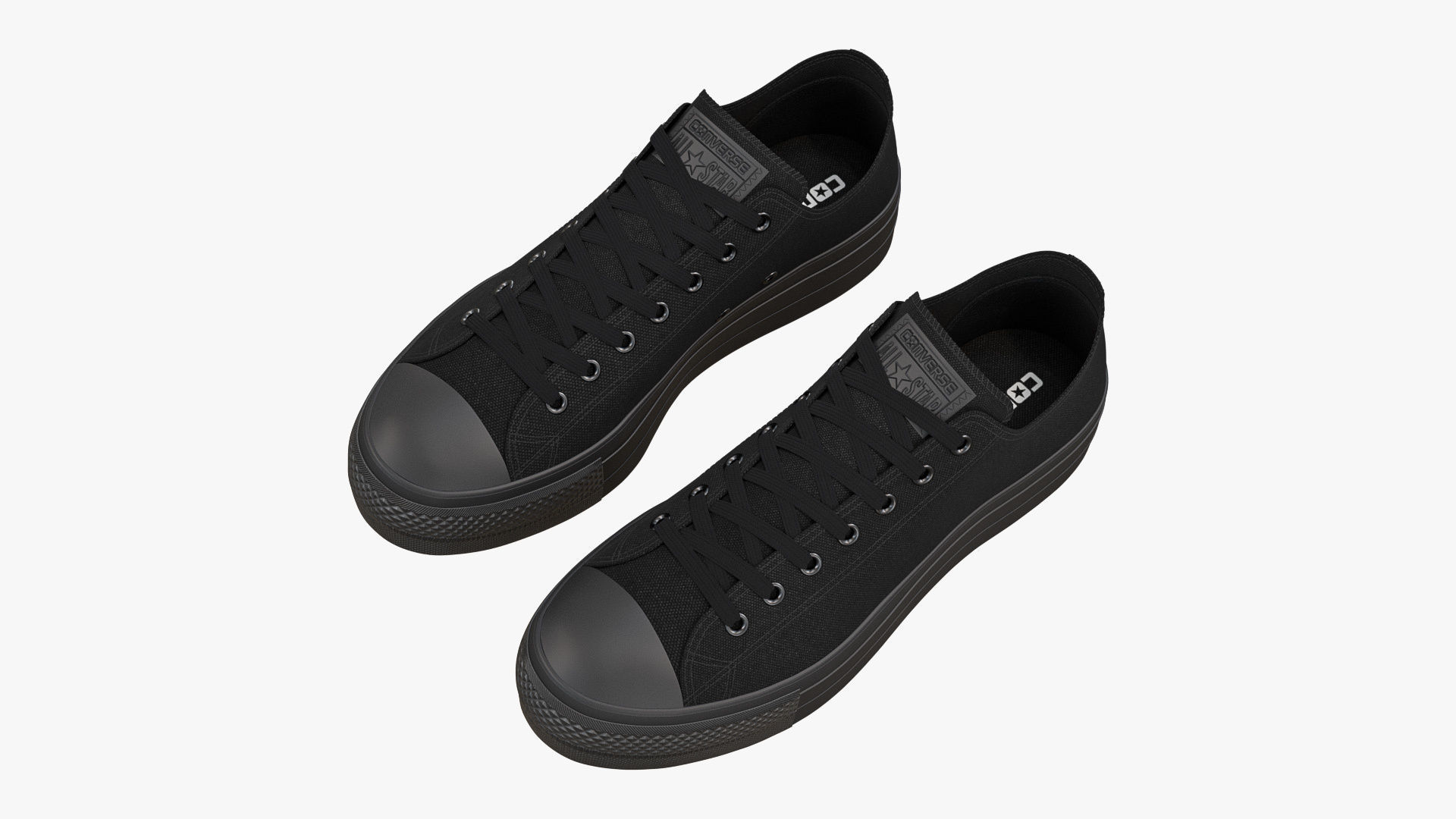 Chuck Taylor All Star Lift Platform Low Top Mono Black 3D model | CGTrader