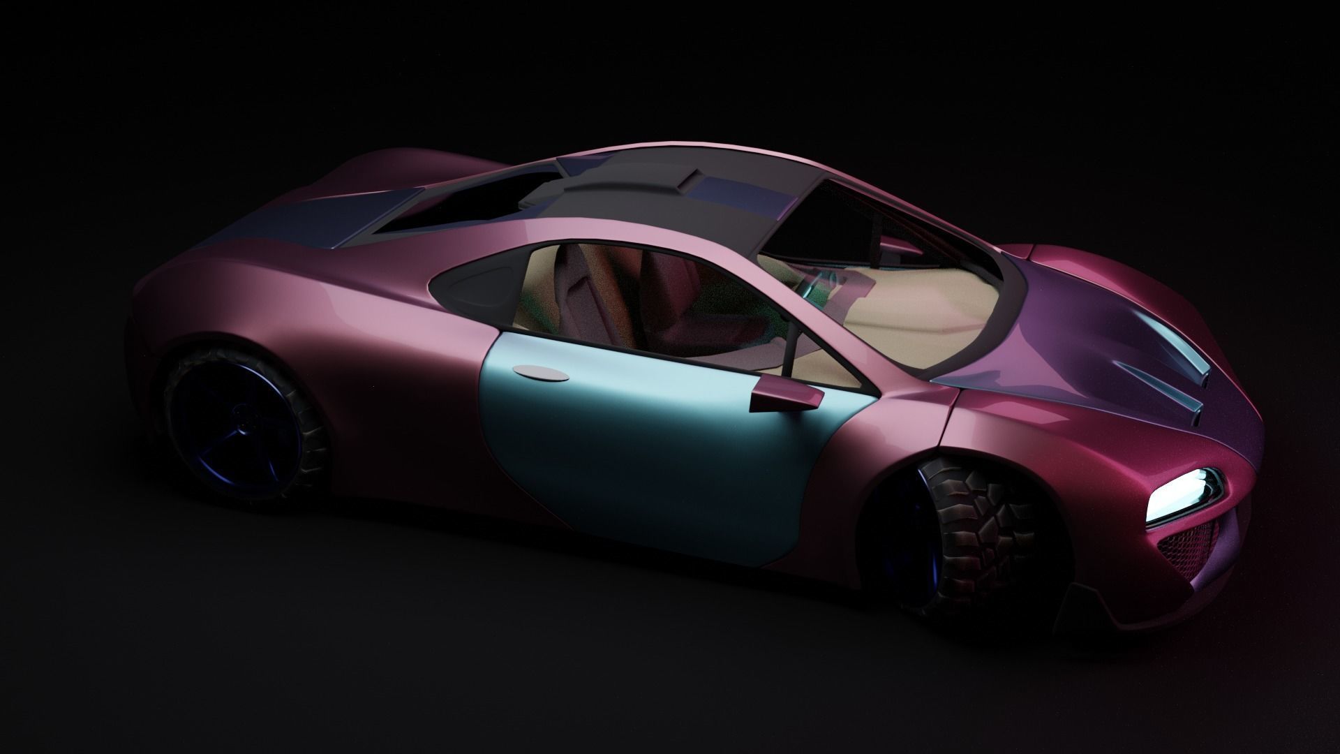 high detailed high poly supercar model rigged free 3D model rigged ...