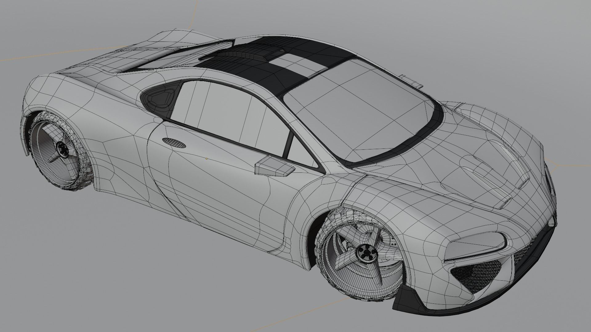 high detailed high poly supercar model rigged free 3D model rigged ...