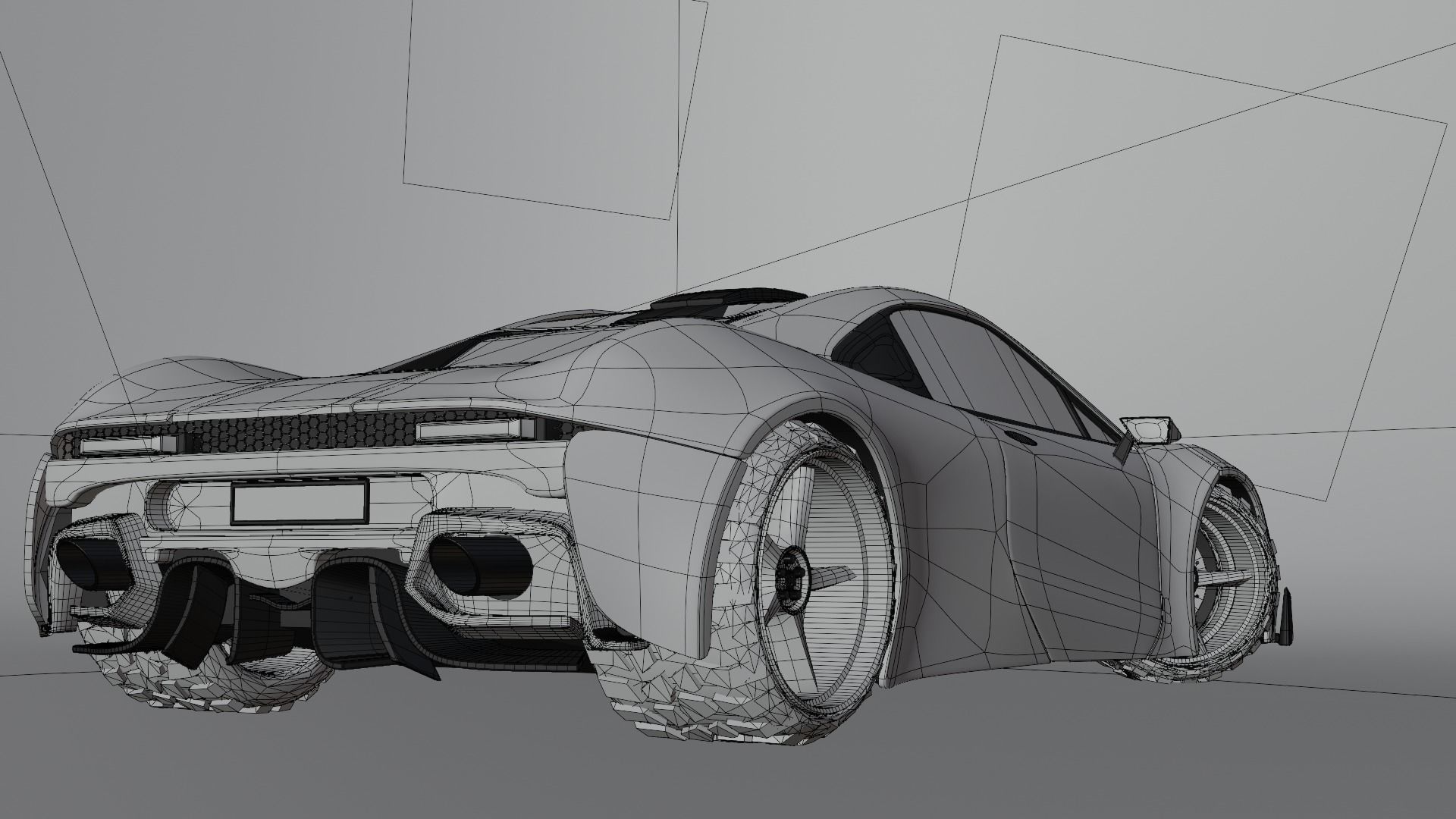 high detailed high poly supercar model rigged free 3D model rigged ...