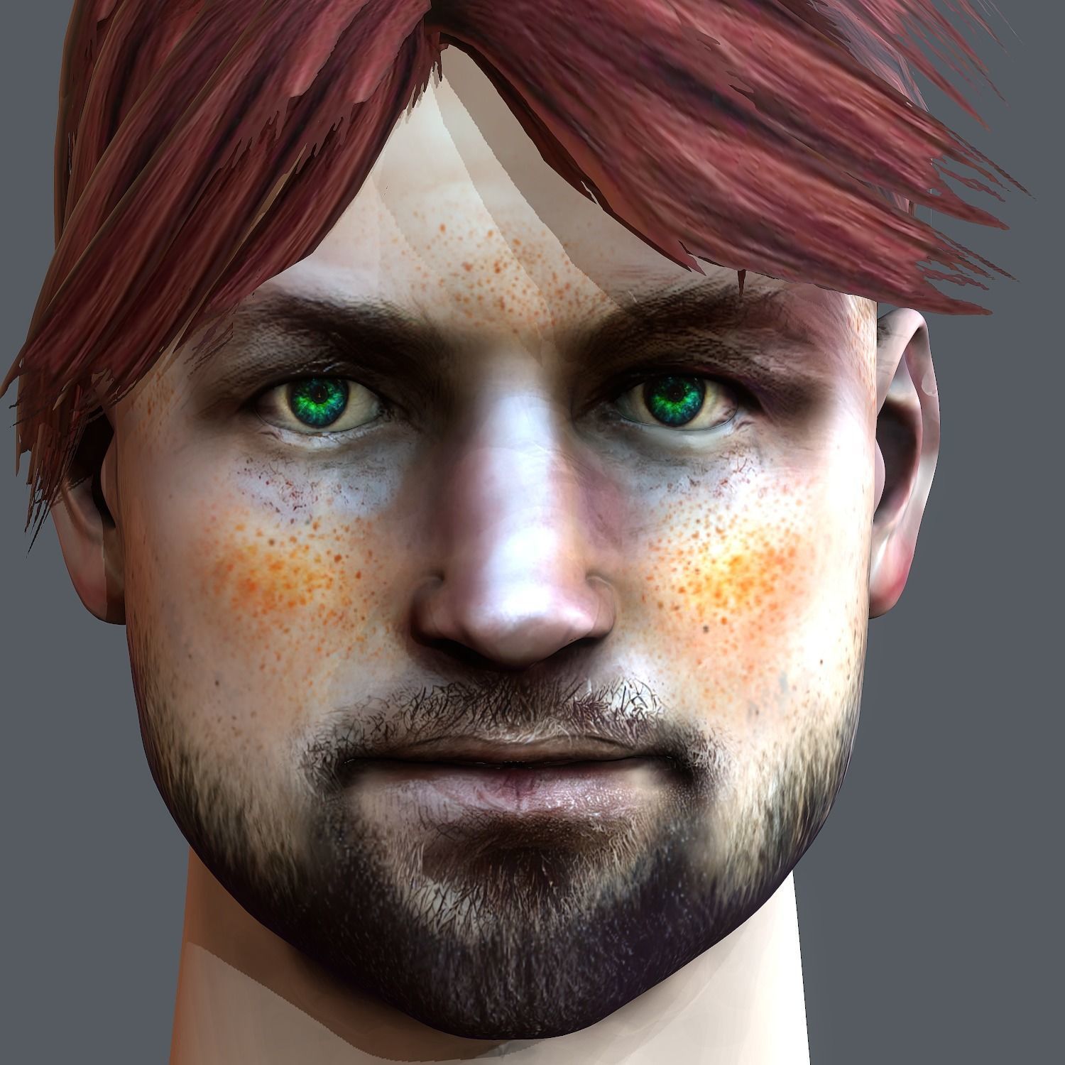 3D model Realistic White Male Head Bundle 3D model Game Ready Low-poly ...